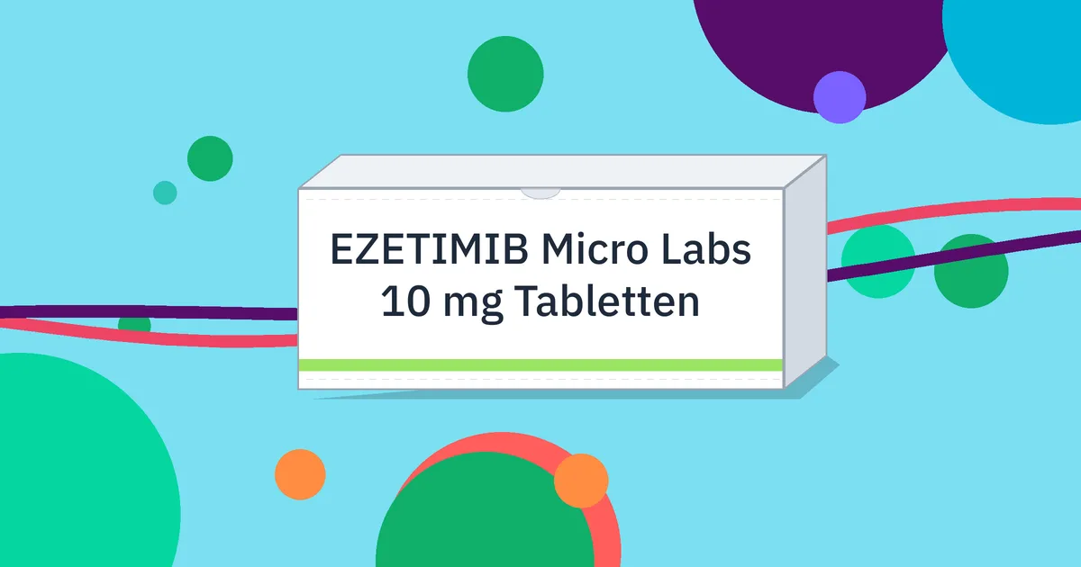 Symbolbild: Packung mit der Aufschrift EZETIMIB Micro Labs 10 mg Tabletten (PZN 14035640) – Verfügbarkeit und Bezug in Apotheken in Frankfurt am Main