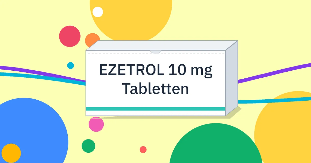 Symbolbild: Packung mit der Aufschrift EZETROL 10 mg Tabletten (PZN 18747337) – Verfügbarkeit und Bezug in Apotheken in Frankfurt am Main