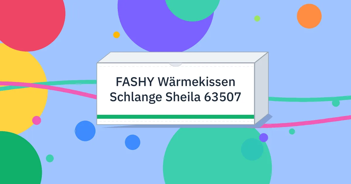 Symbolbild: Packung mit der Aufschrift FASHY Wärmekissen Schlange Sheila 63507 (PZN 13157772) – Verfügbarkeit und Bezug in Apotheken in Frankfurt am Main