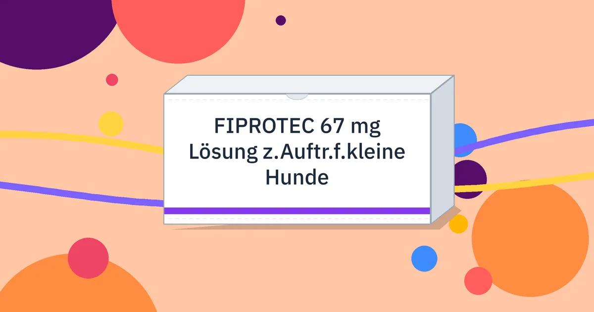 Symbolbild: Packung mit der Aufschrift FIPROTEC 67 mg Lösung z.Auftr.f.kleine Hunde (PZN 12568177) – Verfügbarkeit und Bezug in Apotheken in Frankfurt am Main