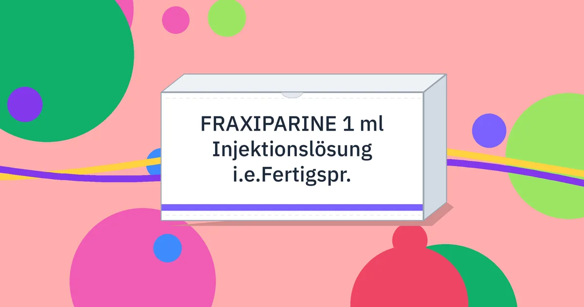 Symbolbild: Packung mit der Aufschrift FRAXIPARINE 1 ml Injektionslösung i.e.Fertigspr. (PZN 01975643) – Verfügbarkeit und Bezug in Apotheken in Frankfurt am Main
