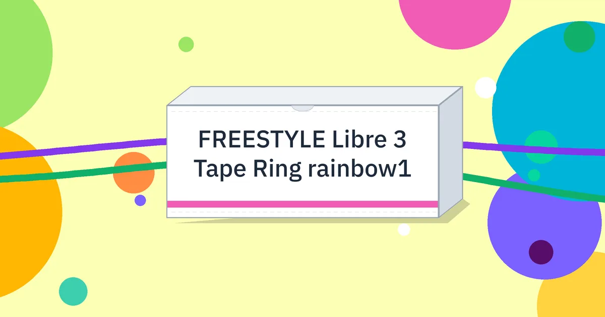 Symbolbild: Packung mit der Aufschrift FREESTYLE Libre 3 Tape Ring rainbow1 (PZN 18178342) – Verfügbarkeit und Bezug in Apotheken in Frankfurt am Main