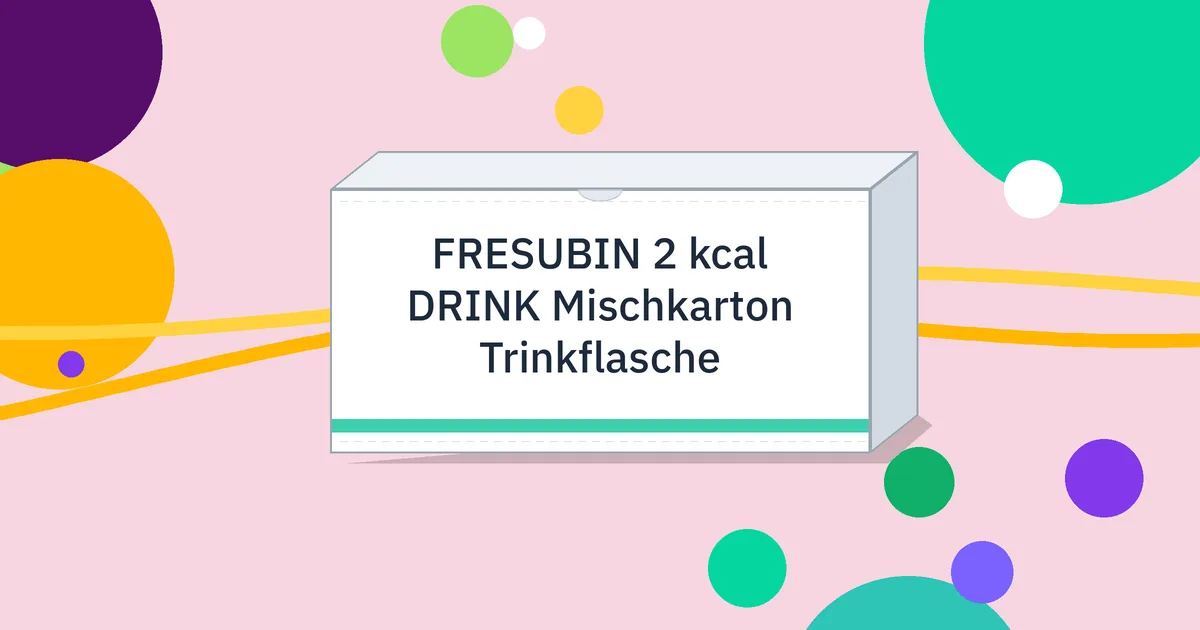 Symbolbild: Packung mit der Aufschrift FRESUBIN 2 kcal DRINK Mischkarton Trinkflasche (PZN 18789761) – Verfügbarkeit und Bezug in Apotheken in Frankfurt am Main