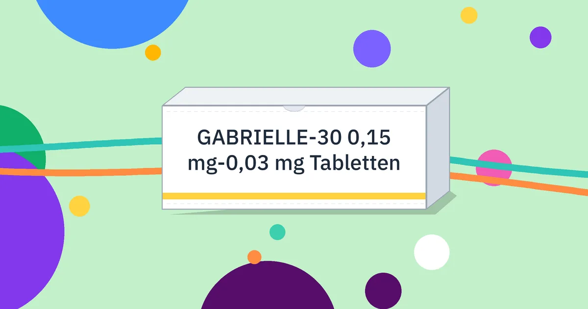 Symbolbild: Packung mit der Aufschrift GABRIELLE-30 0,15 mg-0,03 mg Tabletten (PZN 11268183) – Verfügbarkeit und Bezug in Apotheken in Frankfurt am Main