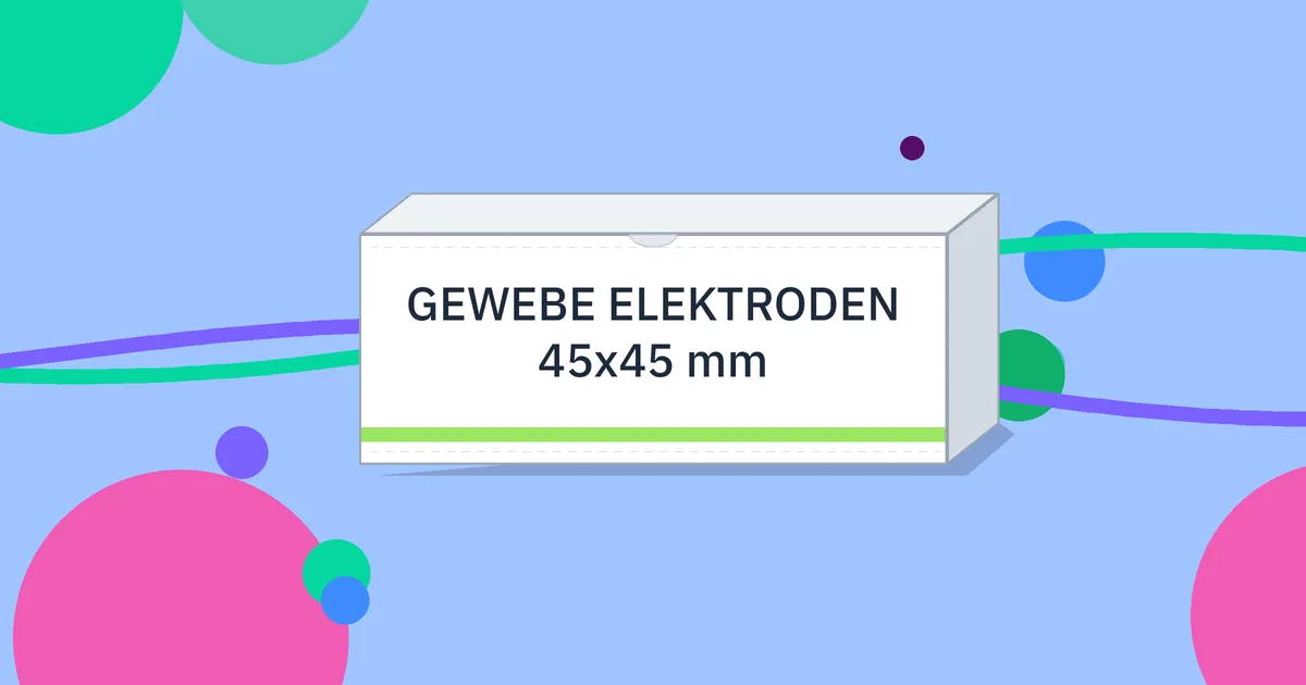 Symbolbild: Packung mit der Aufschrift GEWEBE ELEKTRODEN 45x45 mm (PZN 04012187) – Verfügbarkeit und Bezug in Apotheken in Frankfurt am Main