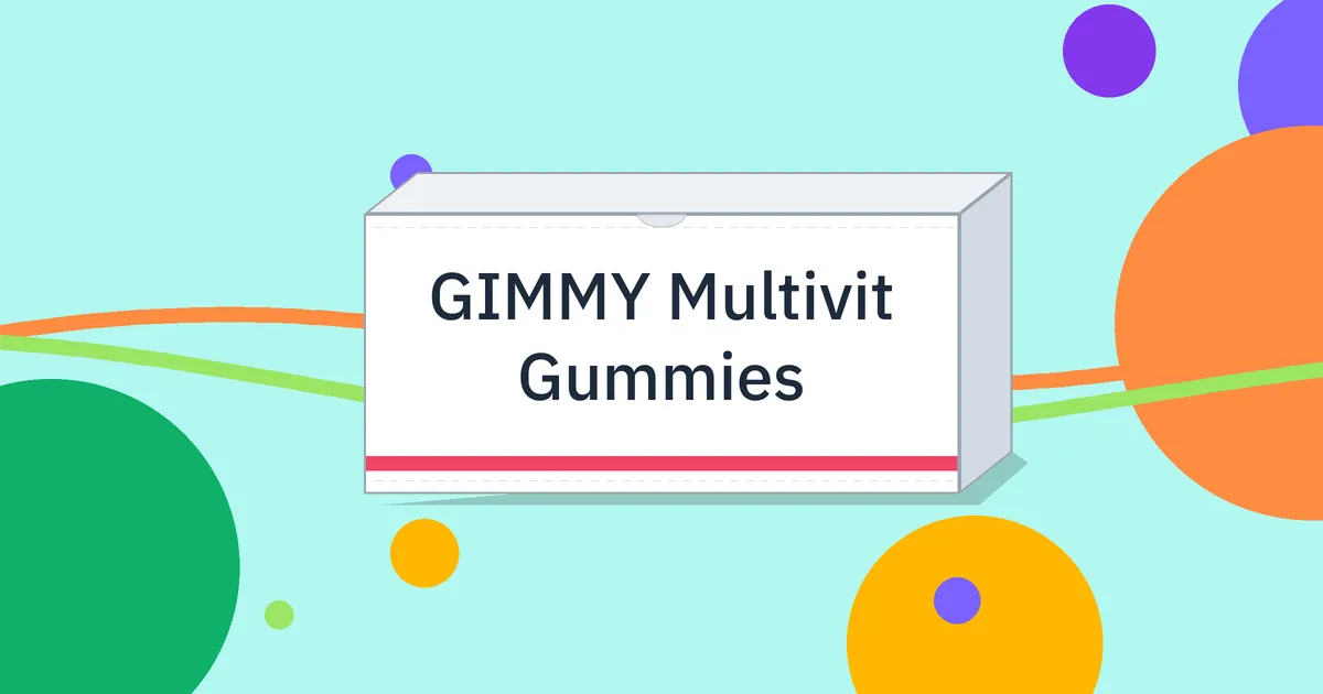 Symbolbild: Packung mit der Aufschrift GIMMY Multivit Gummies (PZN 20126364) – Verfügbarkeit und Bezug in Apotheken in Frankfurt am Main