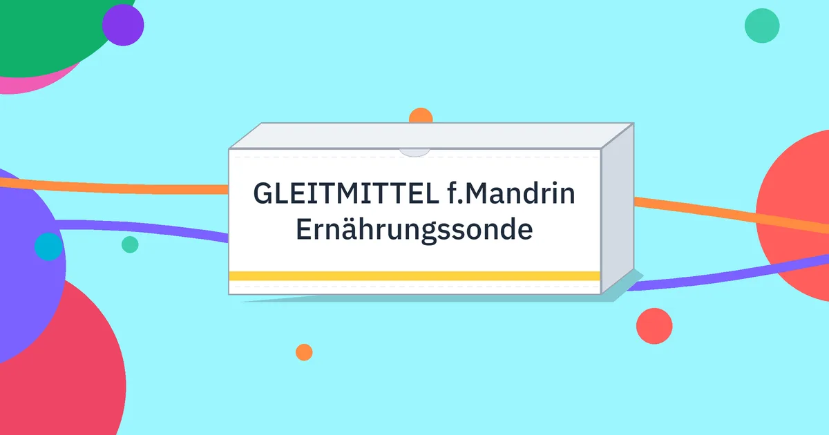 Symbolbild: Packung mit der Aufschrift GLEITMITTEL f.Mandrin Ernährungssonde (PZN 18245038) – Verfügbarkeit und Bezug in Apotheken in Frankfurt am Main