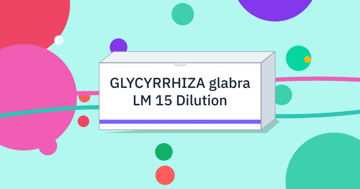 Symbolbild: Packung mit der Aufschrift GLYCYRRHIZA glabra LM 15 Dilution (PZN 12880851) – Verfügbarkeit und Bezug in Apotheken in Frankfurt am Main