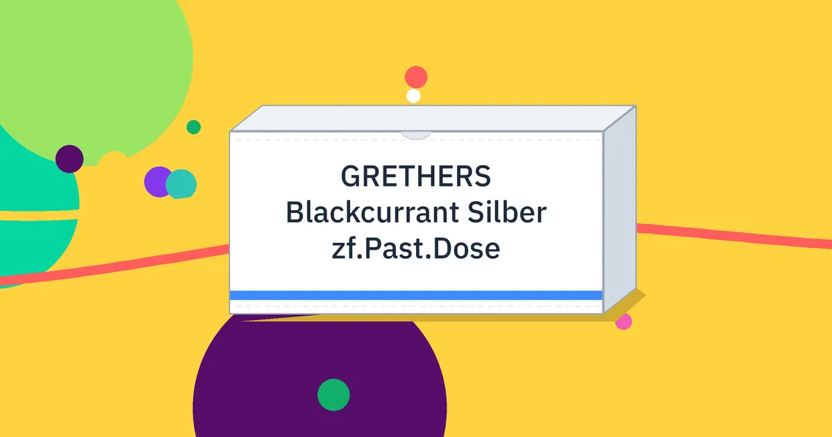 Symbolbild: Packung mit der Aufschrift GRETHERS Blackcurrant Silber zf.Past.Dose (PZN 06989673) – Verfügbarkeit und Bezug in Apotheken in Frankfurt am Main