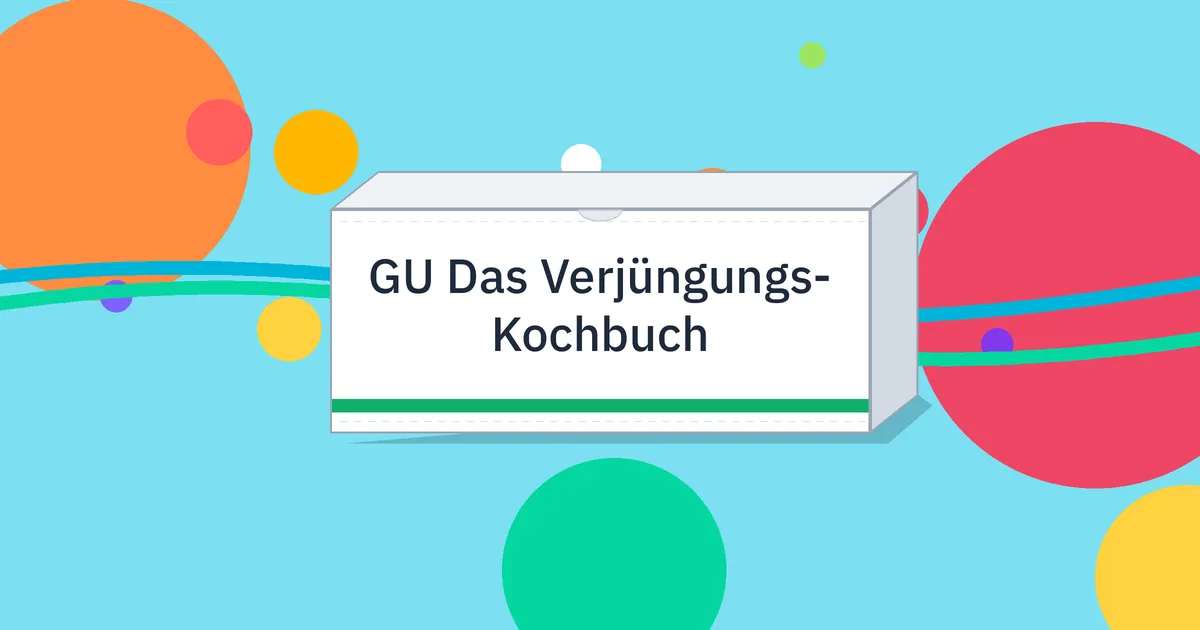 Symbolbild: Packung mit der Aufschrift GU Das Verjüngungs-Kochbuch (PZN 17963932) – Verfügbarkeit und Bezug in Apotheken in Frankfurt am Main