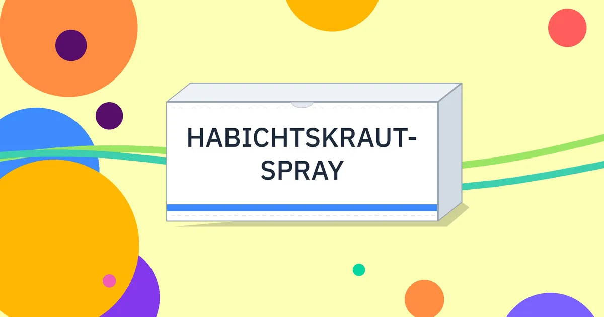 Symbolbild: Packung mit der Aufschrift HABICHTSKRAUT-SPRAY (PZN 17436339) – Verfügbarkeit und Bezug in Apotheken in Frankfurt am Main