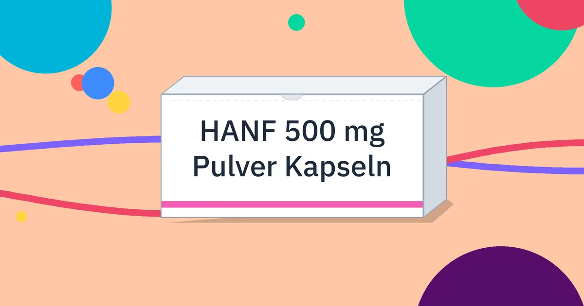 Symbolbild: Packung mit der Aufschrift HANF 500 mg Pulver Kapseln (PZN 13978776) – Verfügbarkeit und Bezug in Apotheken in Frankfurt am Main