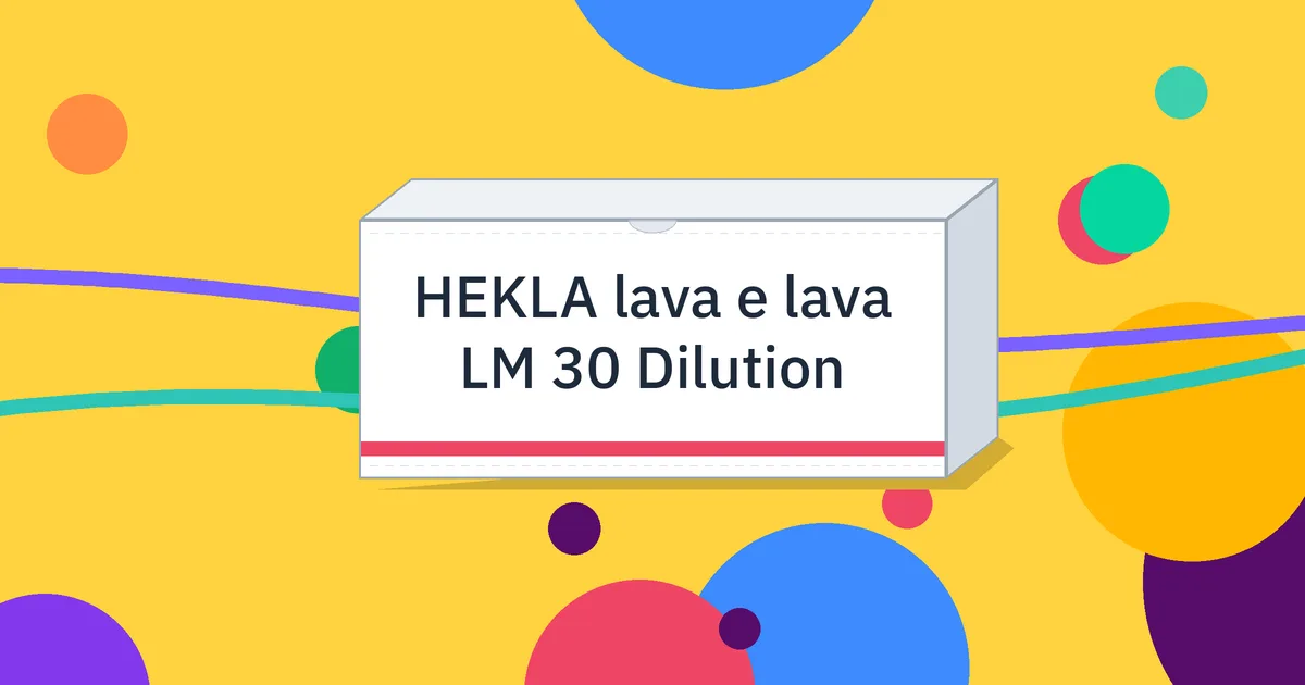 Symbolbild: Packung mit der Aufschrift HEKLA lava e lava LM 30 Dilution (PZN 12800680) – Verfügbarkeit und Bezug in Apotheken in Frankfurt am Main