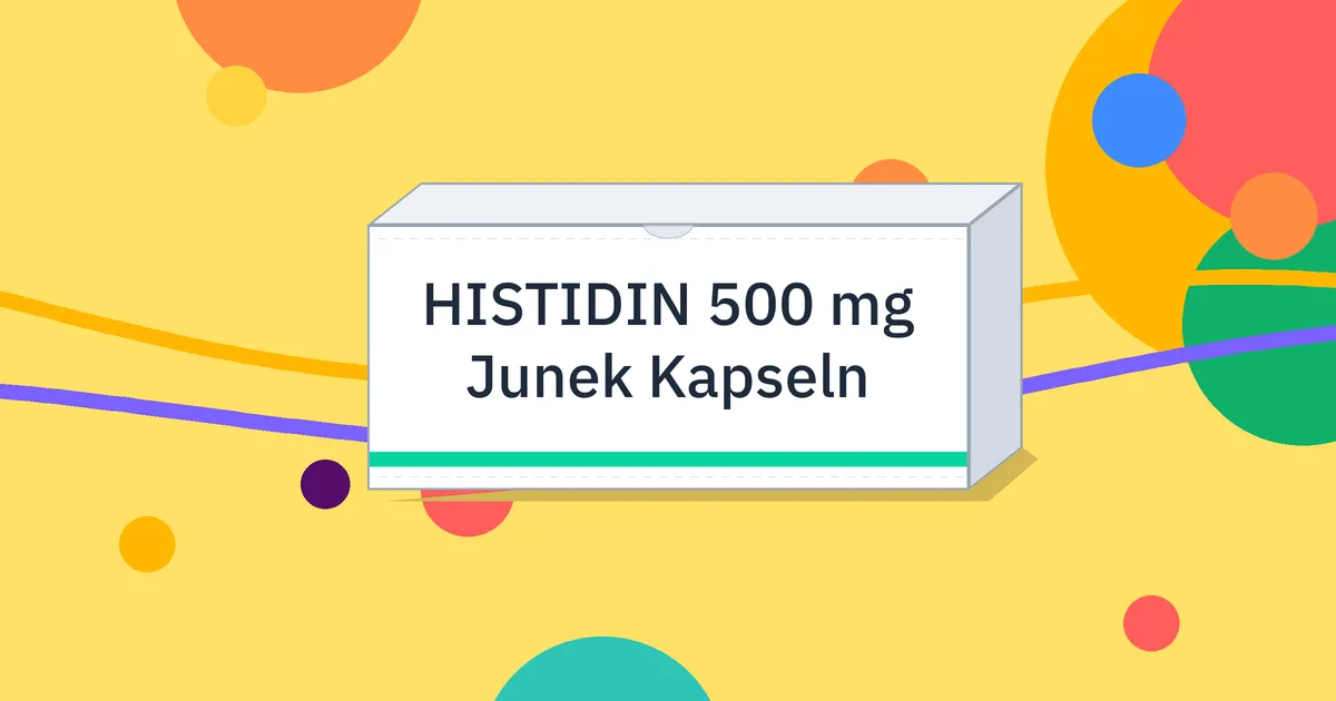 Symbolbild: Packung mit der Aufschrift HISTIDIN 500 mg Junek Kapseln (PZN 00133592) – Verfügbarkeit und Bezug in Apotheken in Frankfurt am Main