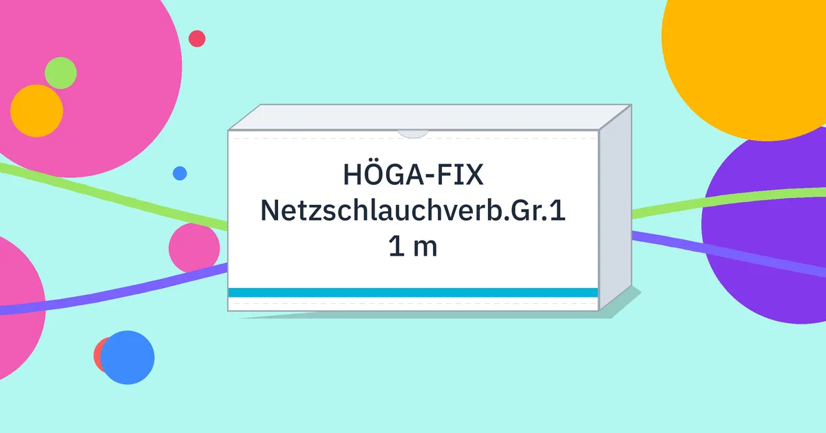 Symbolbild: Packung mit der Aufschrift HÖGA-FIX Netzschlauchverb.Gr.1 1 m (PZN 00668962) – Verfügbarkeit und Bezug in Apotheken in Frankfurt am Main