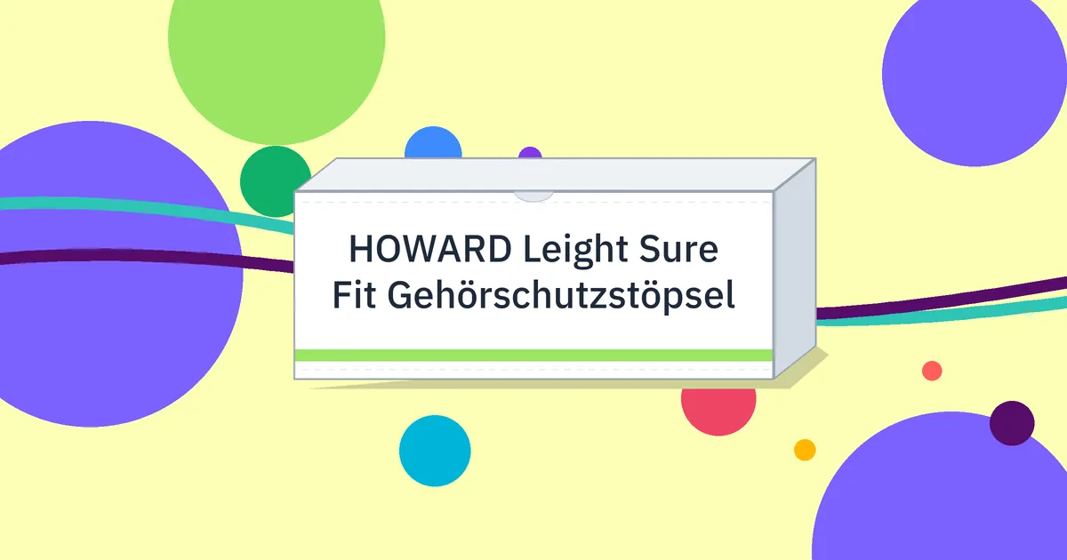 Symbolbild: Packung mit der Aufschrift HOWARD Leight Sure Fit Gehörschutzstöpsel (PZN 03644761) – Verfügbarkeit und Bezug in Apotheken in Frankfurt am Main