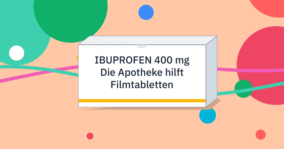 Symbolbild: Packung mit der Aufschrift IBUPROFEN 400 mg Die Apotheke hilft Filmtabletten (PZN 18228867) – Verfügbarkeit und Bezug in Apotheken in Frankfurt am Main