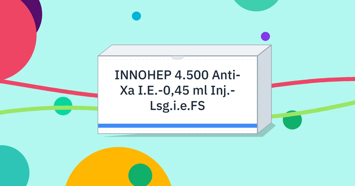 Symbolbild: Packung mit der Aufschrift INNOHEP 4.500 Anti-Xa I.E.-0,45 ml Inj.-Lsg.i.e.FS (PZN 19688016) – Verfügbarkeit und Bezug in Apotheken in Frankfurt am Main