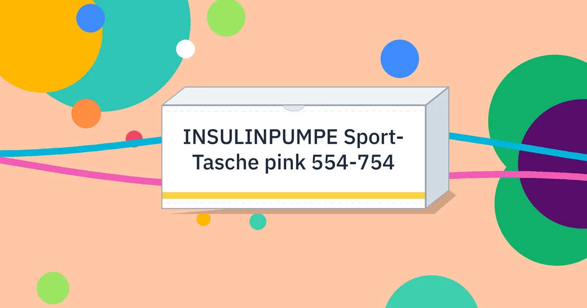 Symbolbild: Packung mit der Aufschrift INSULINPUMPE Sport-Tasche pink 554-754 (PZN 10730596) – Verfügbarkeit und Bezug in Apotheken in Frankfurt am Main