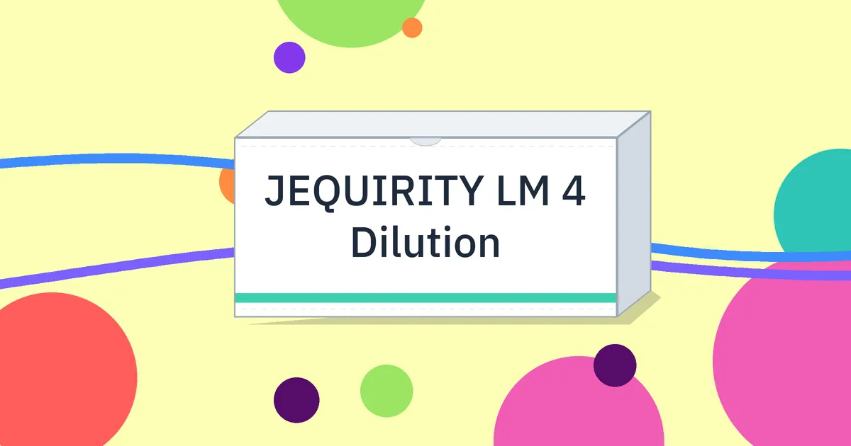 Symbolbild: Packung mit der Aufschrift JEQUIRITY LM 4 Dilution (PZN 13562685) – Verfügbarkeit und Bezug in Apotheken in Frankfurt am Main