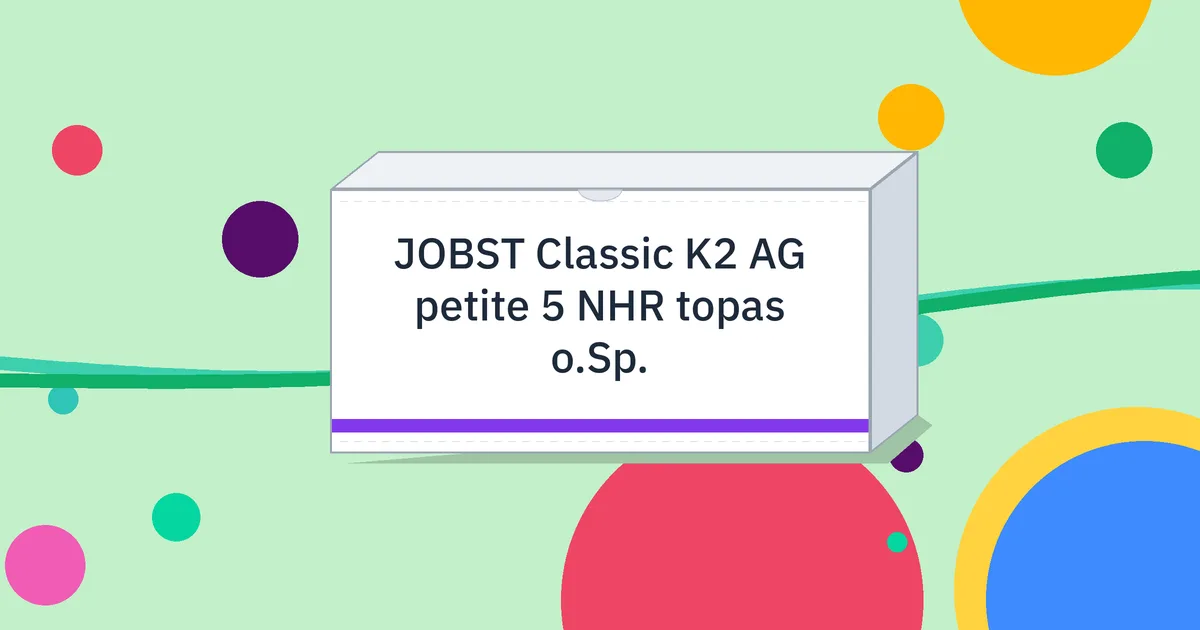 Symbolbild: Packung mit der Aufschrift JOBST Classic K2 AG petite 5 NHR topas o.Sp. (PZN 13063350) – Verfügbarkeit und Bezug in Apotheken in Frankfurt am Main