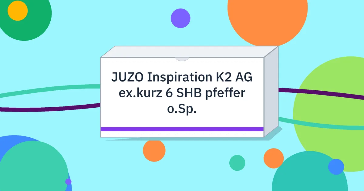 Symbolbild: Packung mit der Aufschrift JUZO Inspiration K2 AG ex.kurz 6 SHB pfeffer o.Sp. (PZN 14965474) – Verfügbarkeit und Bezug in Apotheken in Frankfurt am Main