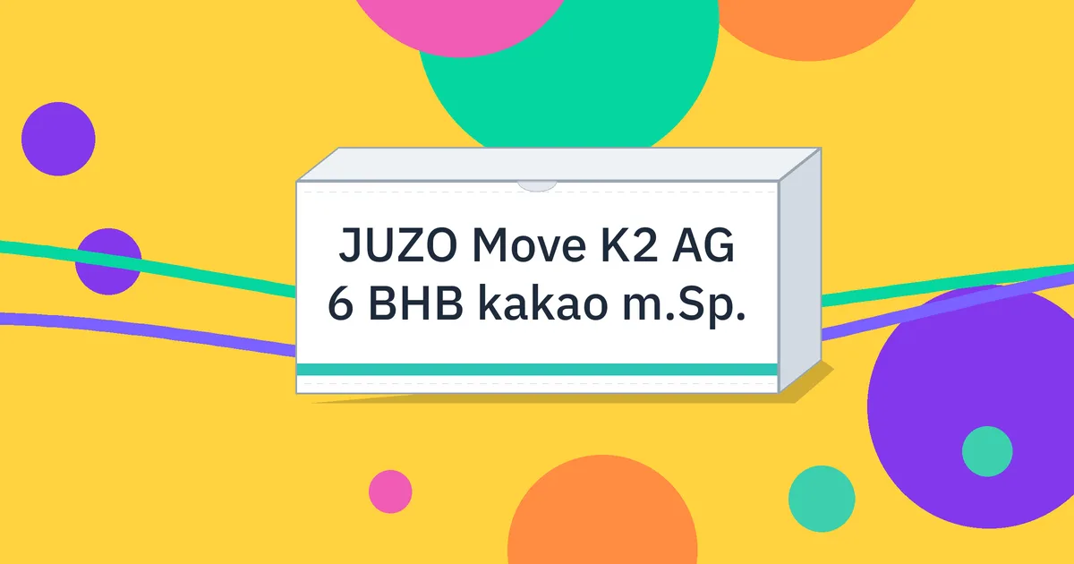 Symbolbild: Packung mit der Aufschrift JUZO Move K2 AG 6 BHB kakao m.Sp. (PZN 18555951) – Verfügbarkeit und Bezug in Apotheken in Frankfurt am Main