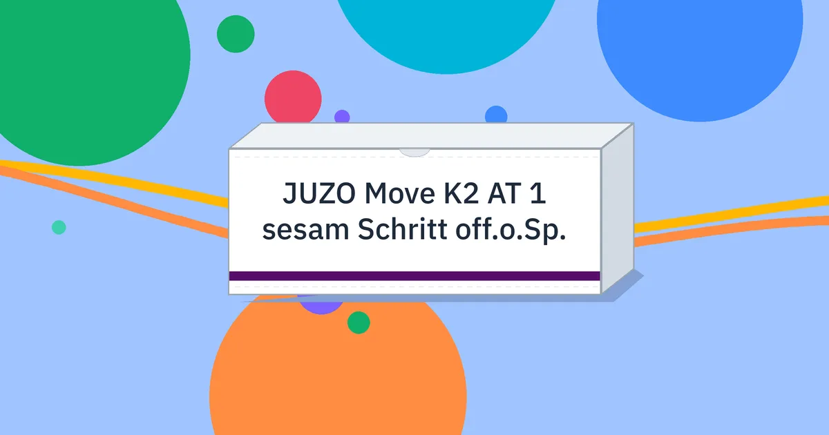 Symbolbild: Packung mit der Aufschrift JUZO Move K2 AT 1 sesam Schritt off.o.Sp. (PZN 20669685) – Verfügbarkeit und Bezug in Apotheken in Frankfurt am Main