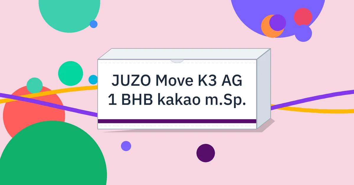 Symbolbild: Packung mit der Aufschrift JUZO Move K3 AG 1 BHB kakao m.Sp. (PZN 18587537) – Verfügbarkeit und Bezug in Apotheken in Frankfurt am Main