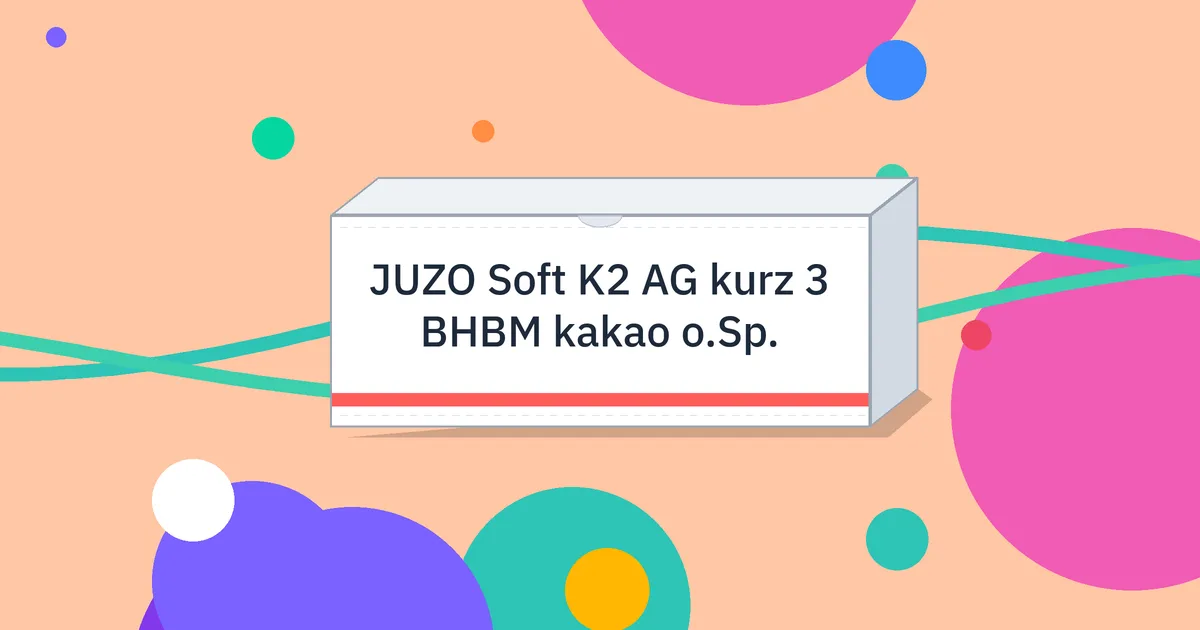 Symbolbild: Packung mit der Aufschrift JUZO Soft K2 AG kurz 3 BHBM kakao o.Sp. (PZN 14861906) – Verfügbarkeit und Bezug in Apotheken in Frankfurt am Main