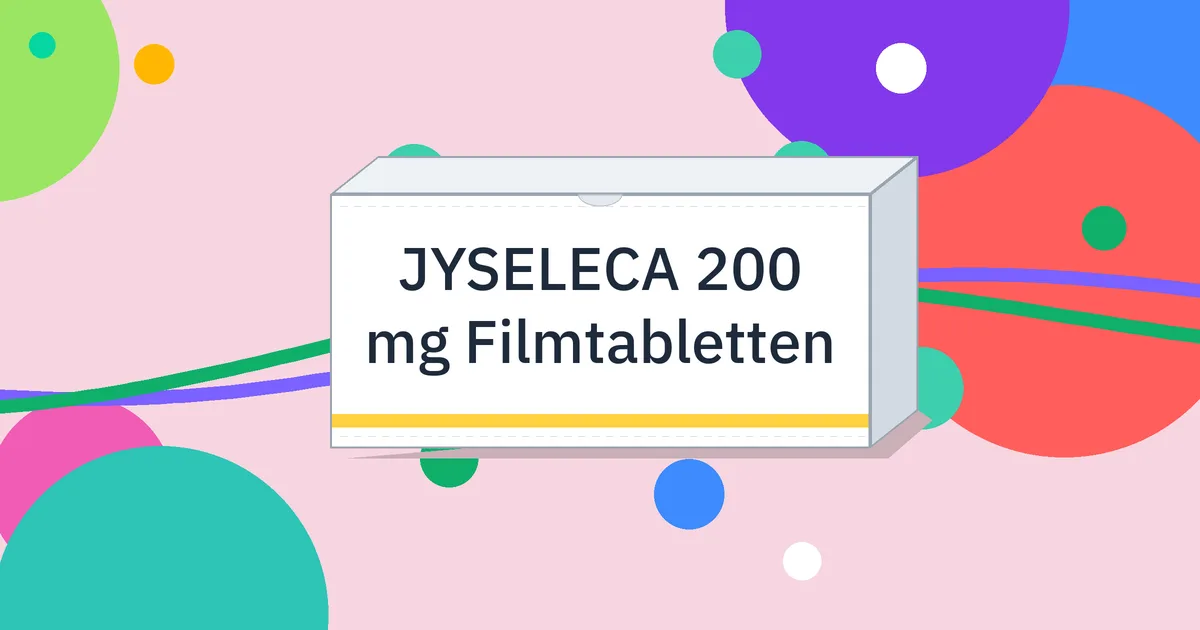 Symbolbild: Packung mit der Aufschrift JYSELECA 200 mg Filmtabletten (PZN 17411954) – Verfügbarkeit und Bezug in Apotheken in Frankfurt am Main