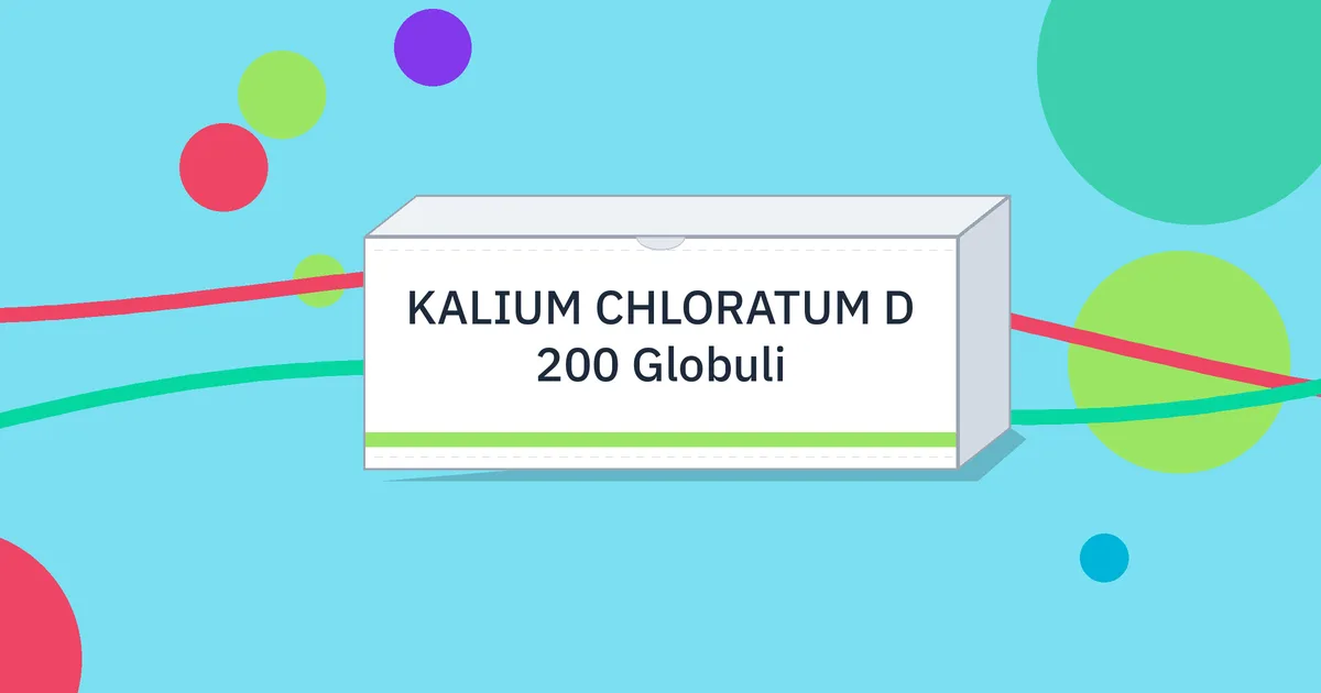 Symbolbild: Packung mit der Aufschrift KALIUM CHLORATUM D 200 Globuli (PZN 15304898) – Verfügbarkeit und Bezug in Apotheken in Frankfurt am Main