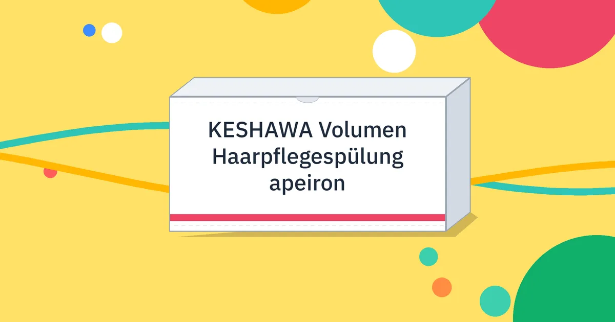 Symbolbild: Packung mit der Aufschrift KESHAWA Volumen Haarpflegespülung apeiron (PZN 10107928) – Verfügbarkeit und Bezug in Apotheken in Frankfurt am Main