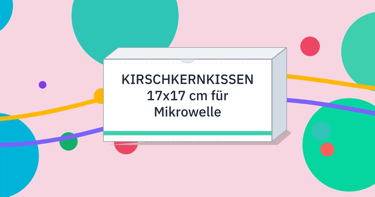 Symbolbild: Packung mit der Aufschrift KIRSCHKERNKISSEN 17x17 cm für Mikrowelle (PZN 01440646) – Verfügbarkeit und Bezug in Apotheken in Frankfurt am Main