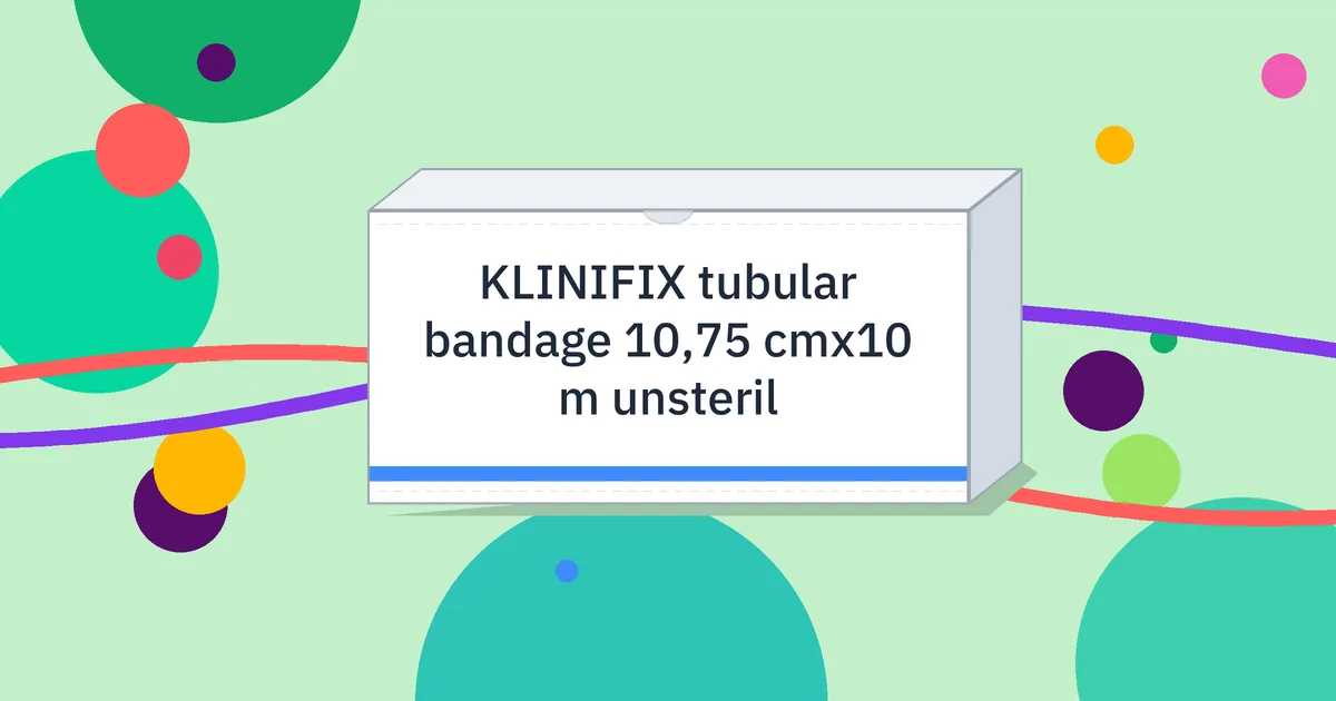 Symbolbild: Packung mit der Aufschrift KLINIFIX tubular bandage 10,75 cmx10 m unsteril (PZN 19420845) – Verfügbarkeit und Bezug in Apotheken in Frankfurt am Main