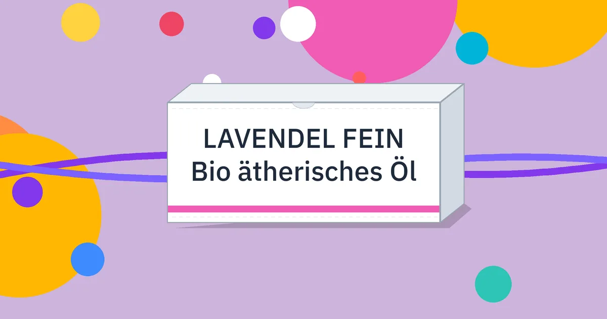 Symbolbild: Packung mit der Aufschrift LAVENDEL FEIN Bio ätherisches Öl (PZN 13513161) – Verfügbarkeit und Bezug in Apotheken in Frankfurt am Main