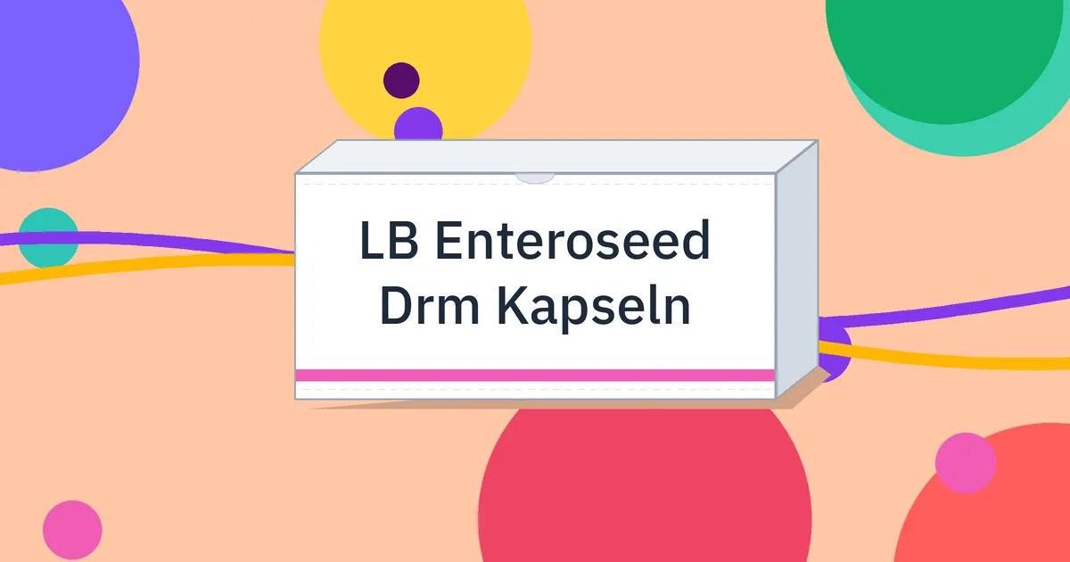Symbolbild: Packung mit der Aufschrift LB Enteroseed Drm Kapseln (PZN 20280510) – Verfügbarkeit und Bezug in Apotheken in Frankfurt am Main