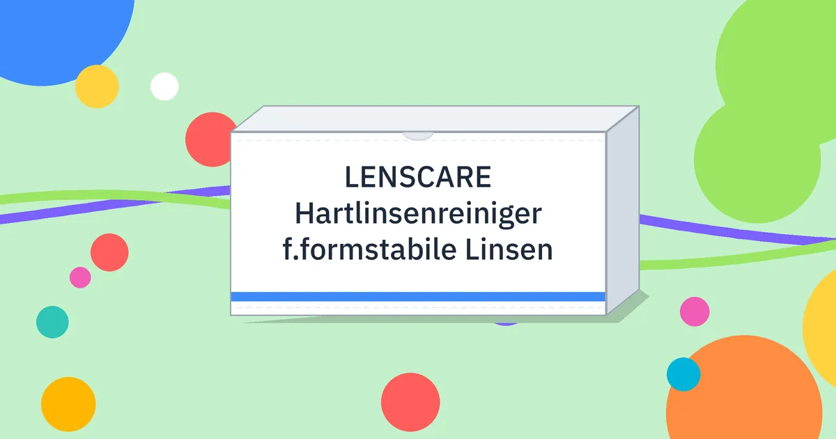 Symbolbild: Packung mit der Aufschrift LENSCARE Hartlinsenreiniger f.formstabile Linsen (PZN 16769932) – Verfügbarkeit und Bezug in Apotheken in Frankfurt am Main