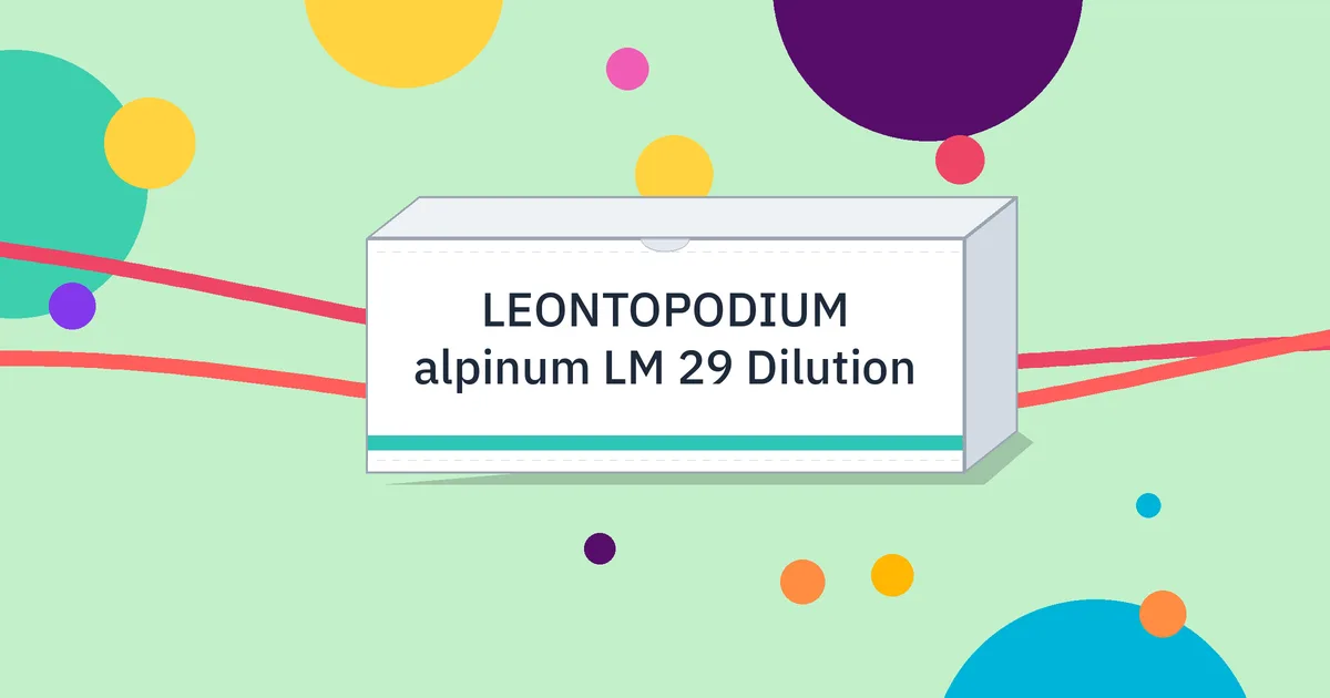 Symbolbild: Packung mit der Aufschrift LEONTOPODIUM alpinum LM 29 Dilution (PZN 13525649) – Verfügbarkeit und Bezug in Apotheken in Frankfurt am Main