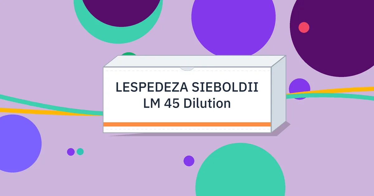 Symbolbild: Packung mit der Aufschrift LESPEDEZA SIEBOLDII LM 45 Dilution (PZN 13528056) – Verfügbarkeit und Bezug in Apotheken in Frankfurt am Main