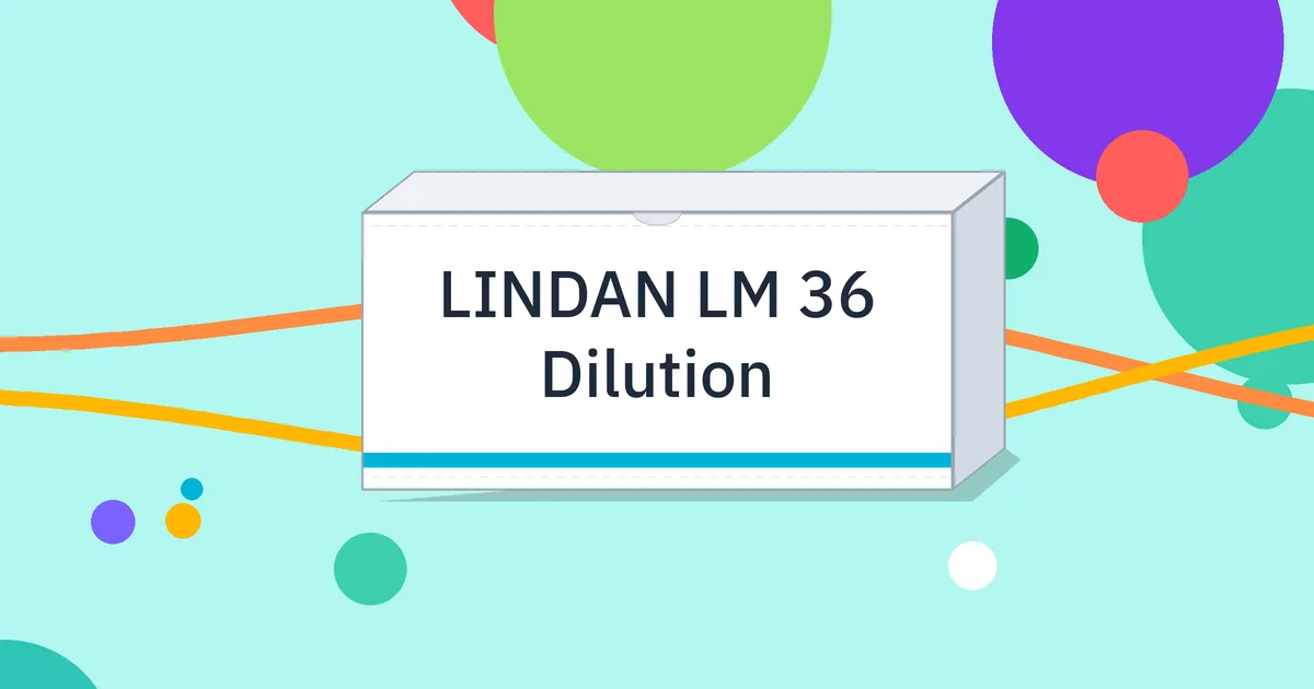 Symbolbild: Packung mit der Aufschrift LINDAN LM 36 Dilution (PZN 13529860) – Verfügbarkeit und Bezug in Apotheken in Frankfurt am Main