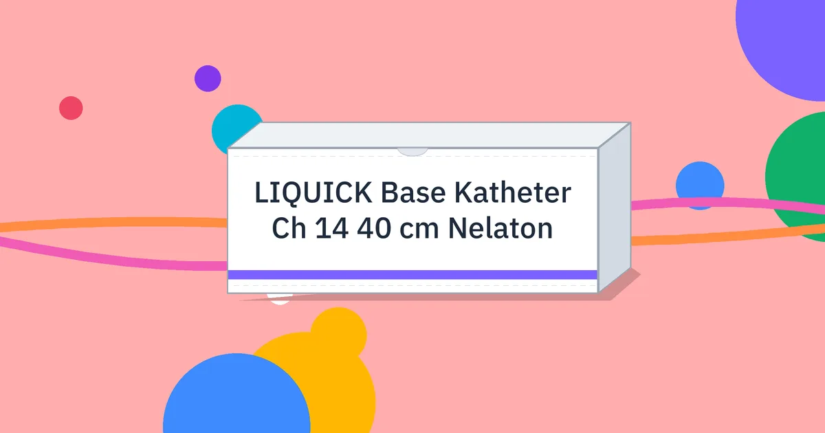 Symbolbild: Packung mit der Aufschrift LIQUICK Base Katheter Ch 14 40 cm Nelaton (PZN 02652557) – Verfügbarkeit und Bezug in Apotheken in Frankfurt am Main
