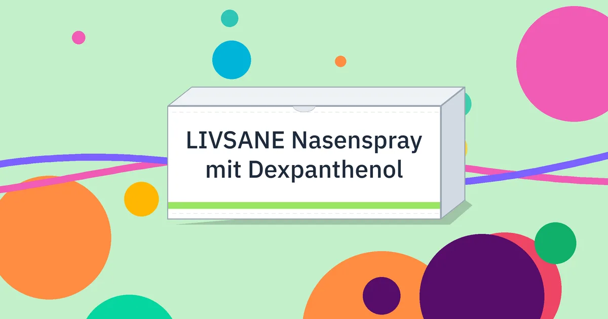 Symbolbild: Packung mit der Aufschrift LIVSANE Nasenspray mit Dexpanthenol (PZN 16742732) – Verfügbarkeit und Bezug in Apotheken in Frankfurt am Main