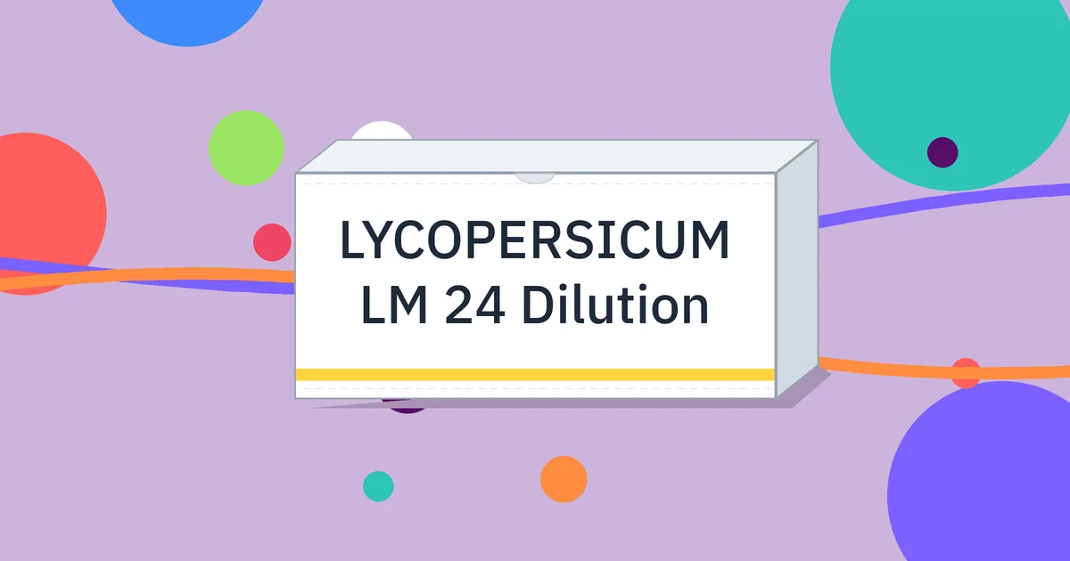 Symbolbild: Packung mit der Aufschrift LYCOPERSICUM LM 24 Dilution (PZN 13537701) – Verfügbarkeit und Bezug in Apotheken in Frankfurt am Main
