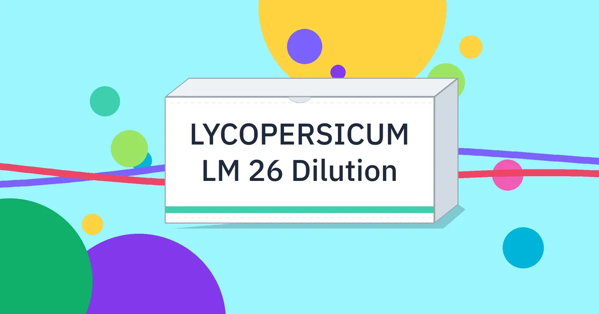 Symbolbild: Packung mit der Aufschrift LYCOPERSICUM LM 26 Dilution (PZN 13537724) – Verfügbarkeit und Bezug in Apotheken in Frankfurt am Main