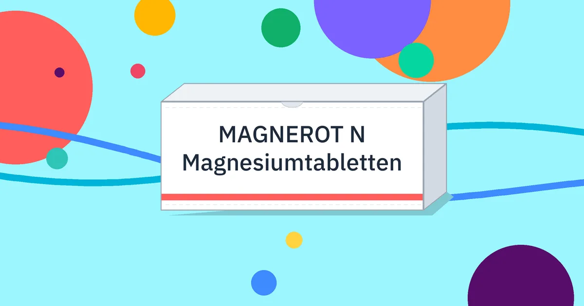 Symbolbild: Packung mit der Aufschrift MAGNEROT N Magnesiumtabletten (PZN 06963343) – Verfügbarkeit und Bezug in Apotheken in Frankfurt am Main