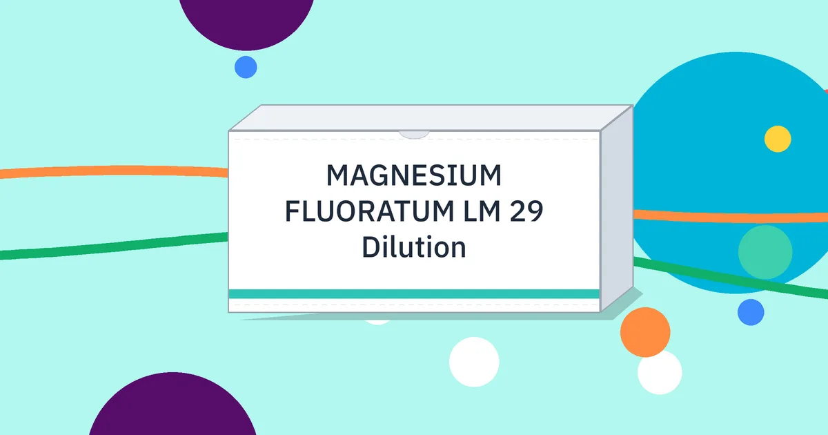 Symbolbild: Packung mit der Aufschrift MAGNESIUM FLUORATUM LM 29 Dilution (PZN 12937657) – Verfügbarkeit und Bezug in Apotheken in Frankfurt am Main