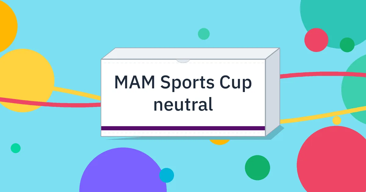 Symbolbild: Packung mit der Aufschrift MAM Sports Cup neutral (PZN 12670898) – Verfügbarkeit und Bezug in Apotheken in Frankfurt am Main