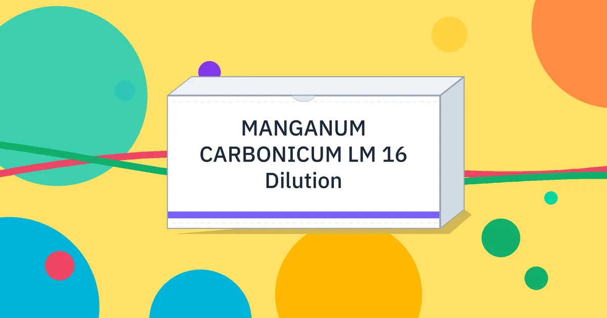 Symbolbild: Packung mit der Aufschrift MANGANUM CARBONICUM LM 16 Dilution (PZN 12942871) – Verfügbarkeit und Bezug in Apotheken in Frankfurt am Main