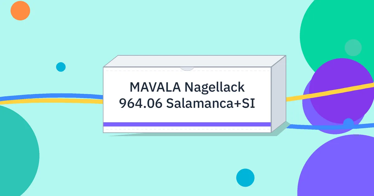Symbolbild: Packung mit der Aufschrift MAVALA Nagellack 964.06 Salamanca+SI (PZN 17817461) – Verfügbarkeit und Bezug in Apotheken in Frankfurt am Main